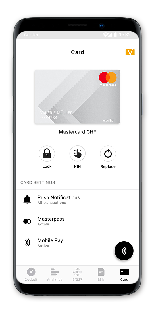 "one" app – stay in control even on the move | Viseca Card Services